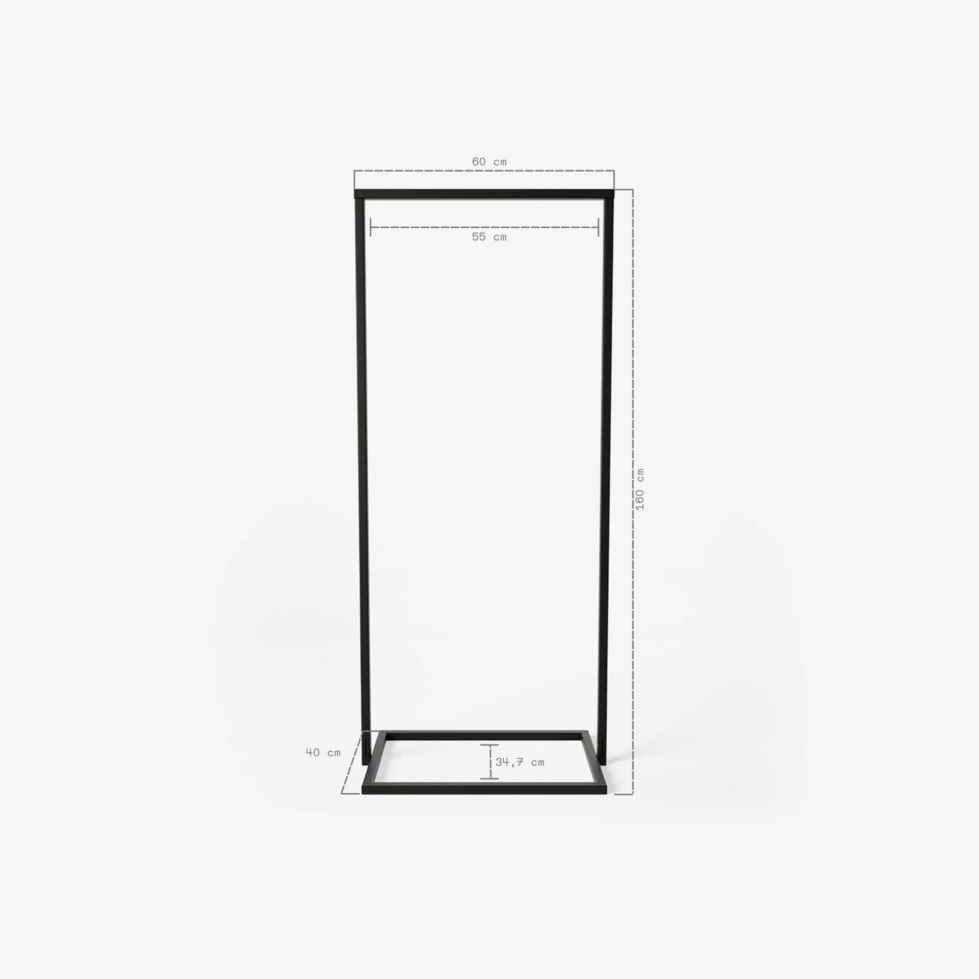 Frame Little Jackson - Matte black rack in square design