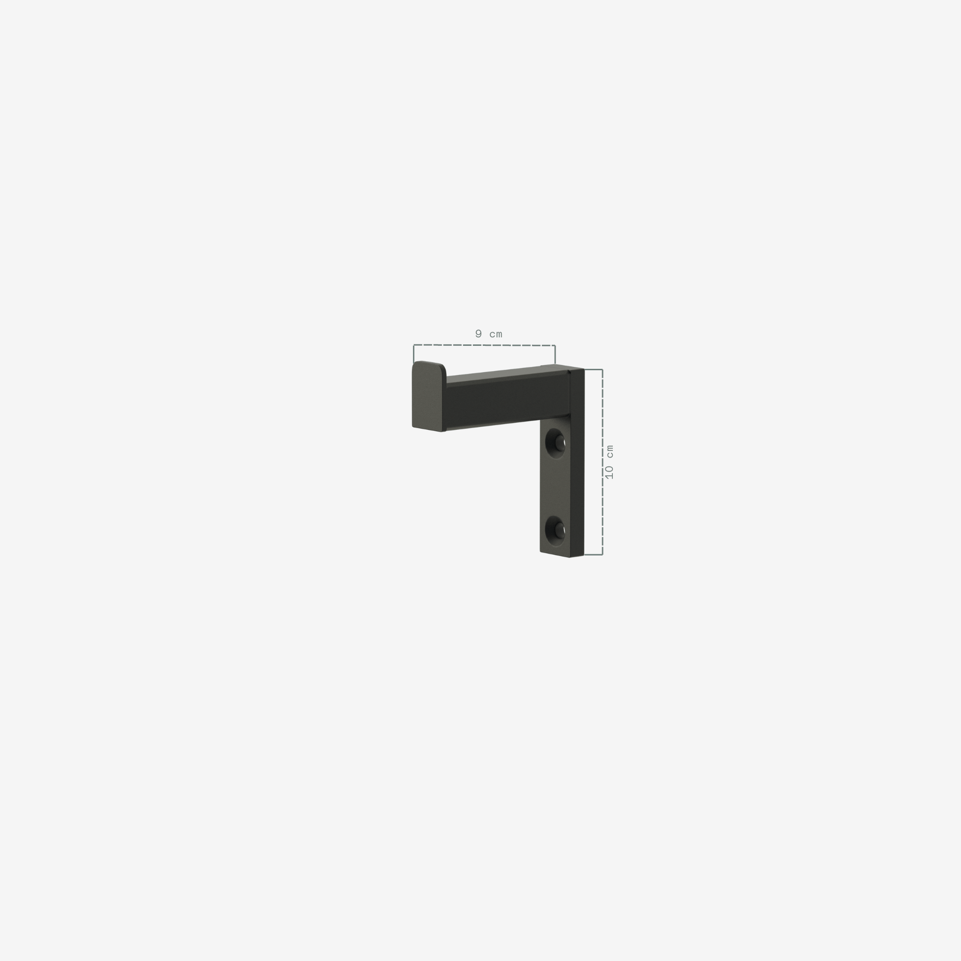 Frame Pin - Wall-mounted clothes rail in matte black/white